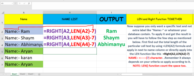 EXTRACT TEXT With LEN() and RIGHT() Function - Excel-Help