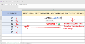 FIND SMALLEST Number With Position In Excel - Excel-Help