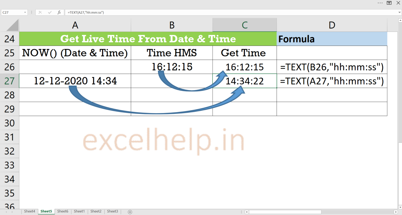 Get Live Time From Date And Time In Excel Excel Help