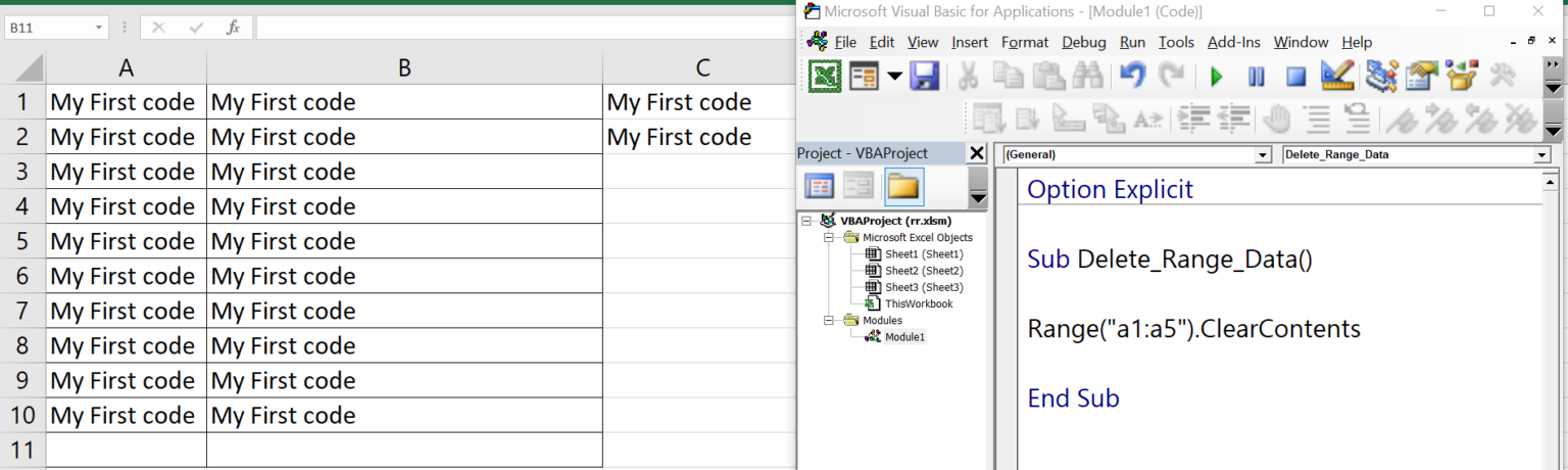How To Clear Selected Range Data Automatically With VBA