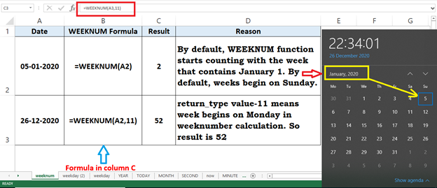 WEEKNUM Function To Extract Week Number Excel Help