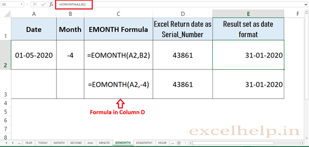 EOMONTH Function To Get Last Day Of Month Excel Help