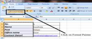 How To Use Format Painter In Excel