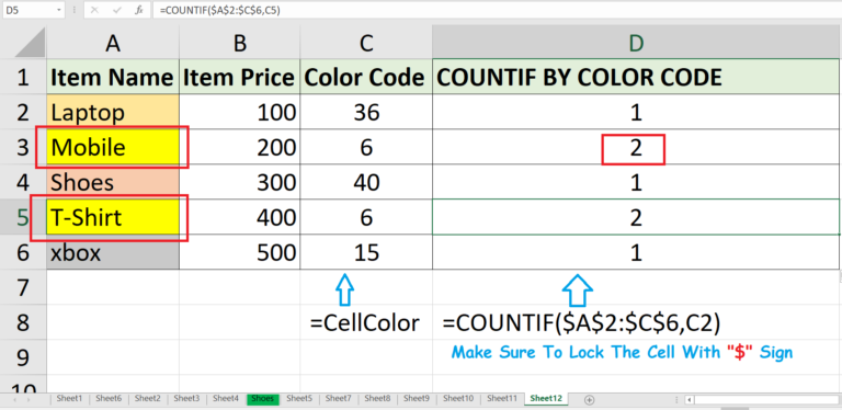 COUNTIF By Cell Background Color In Excel Excel Help