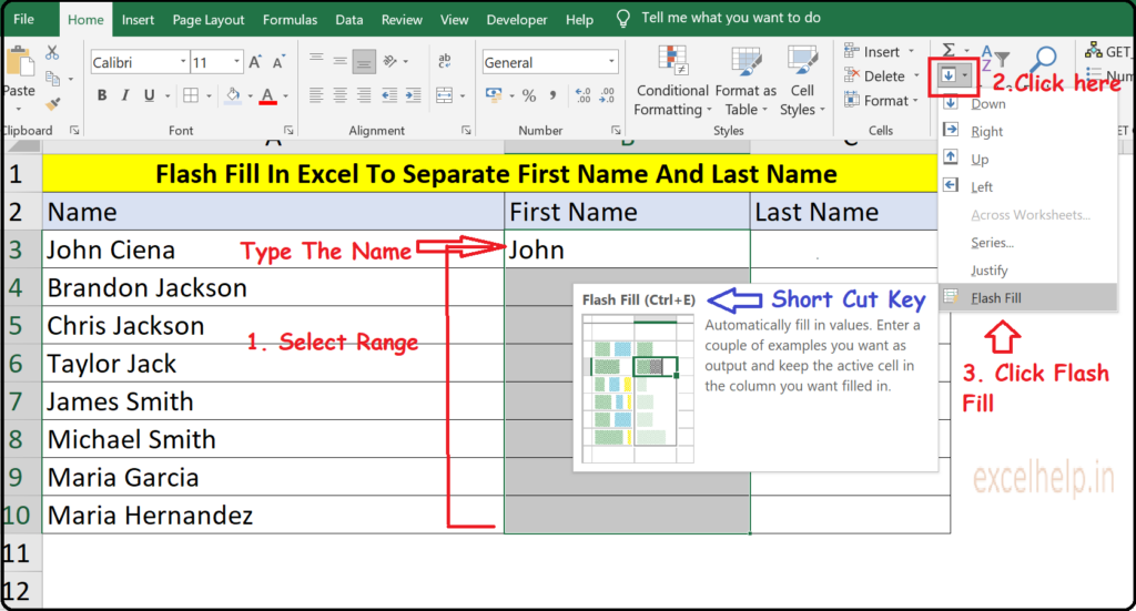 How To Separate First And Last Name From Full Name Excel Unlocked Www