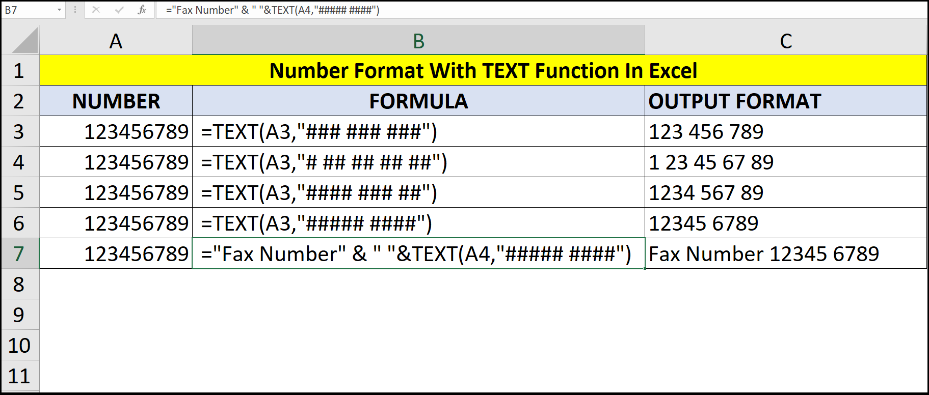 Number And Date Format With TEXT Function In Excel Excel Help