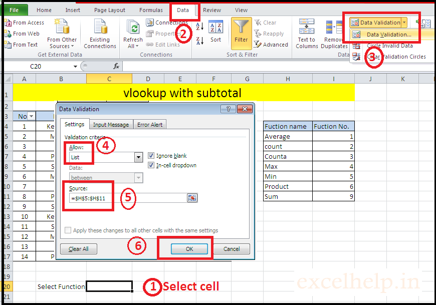 VLOOKUP With SUBTOTAL Excel Help