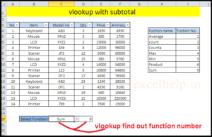 VLOOKUP with SUBTOTAL - Excel-Help