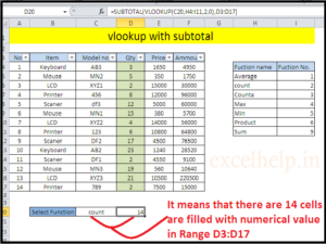 VLOOKUP with SUBTOTAL - Excel-Help
