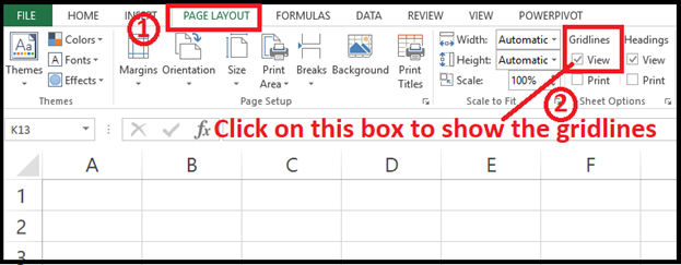 How To Show Gridlines In Excel Excel Help