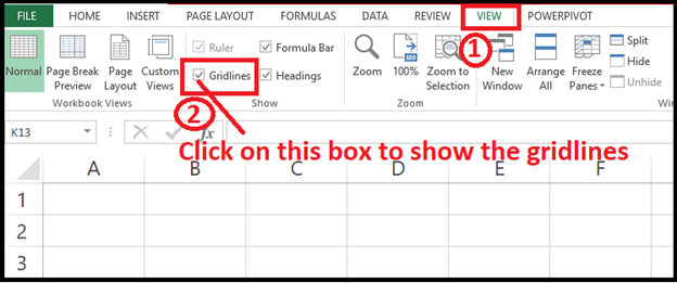 How To Show Gridlines In Excel Excel Help