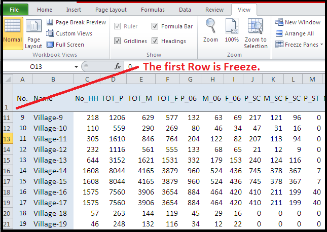 Freeze Column And Row Heading In Excel Excel Help
