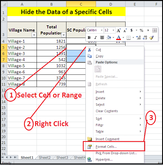 Hide The Data Of A Specific Cell In Excel Excel Help