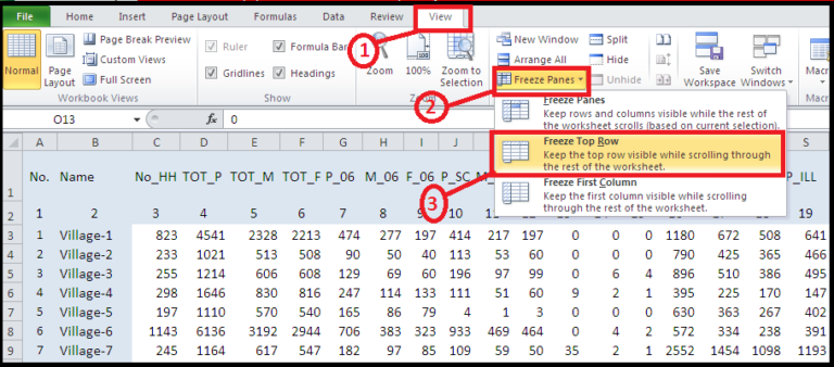 Freeze Column And Row Heading In Excel Excel Help
