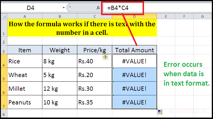 Formula On Text In Excel Excel Help