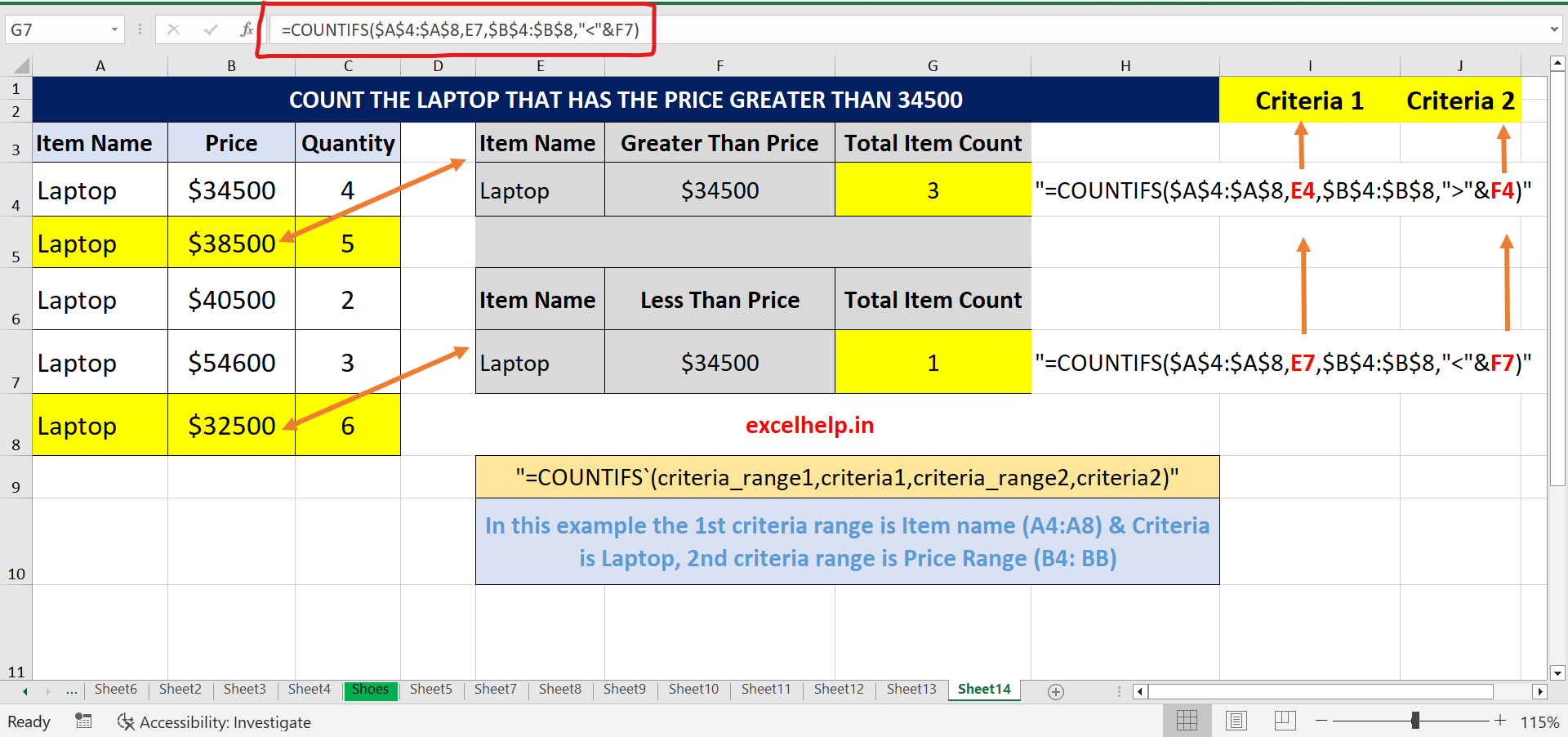 Count Cells Greater Than Or Less Than Excel Help